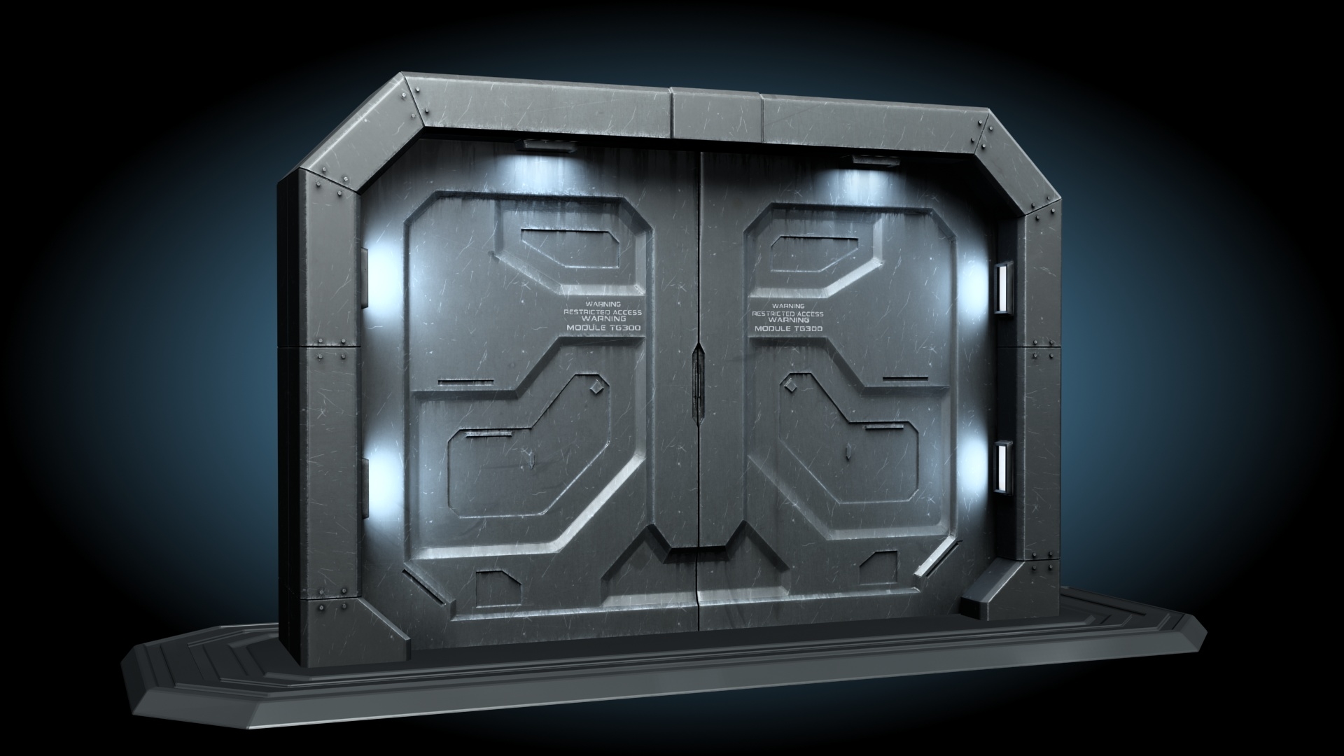 sci fi gate door model