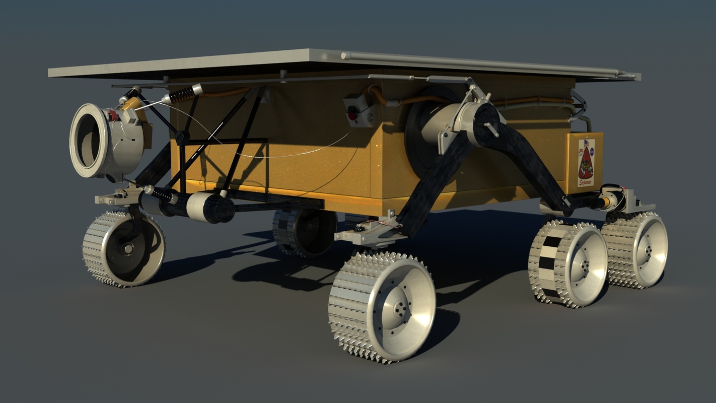 mars sojourner rover 3d model