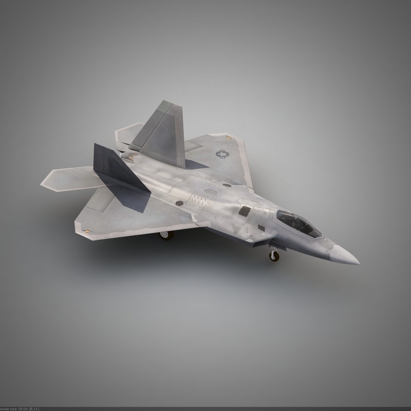 f-22 raptor 3d model