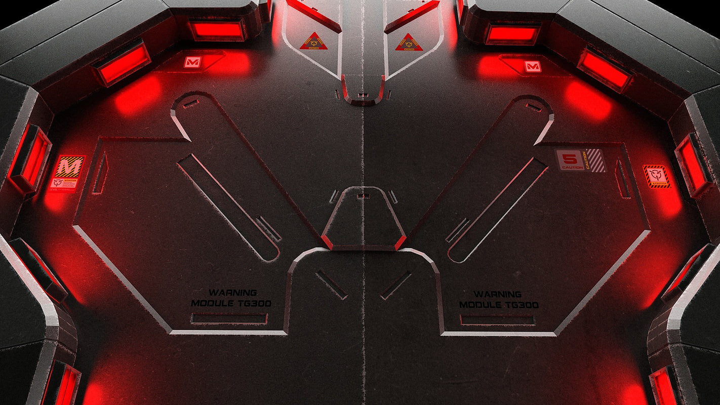 sci fi gate 3d obj