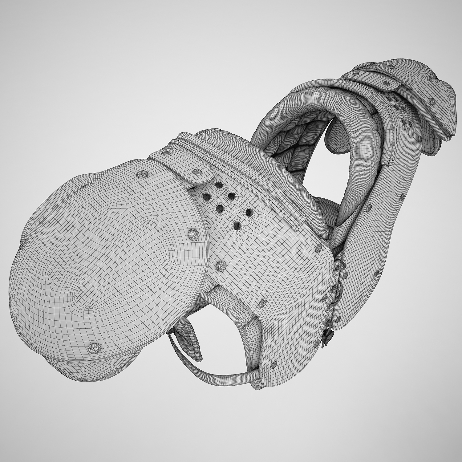 football shoulder pad 3d model
