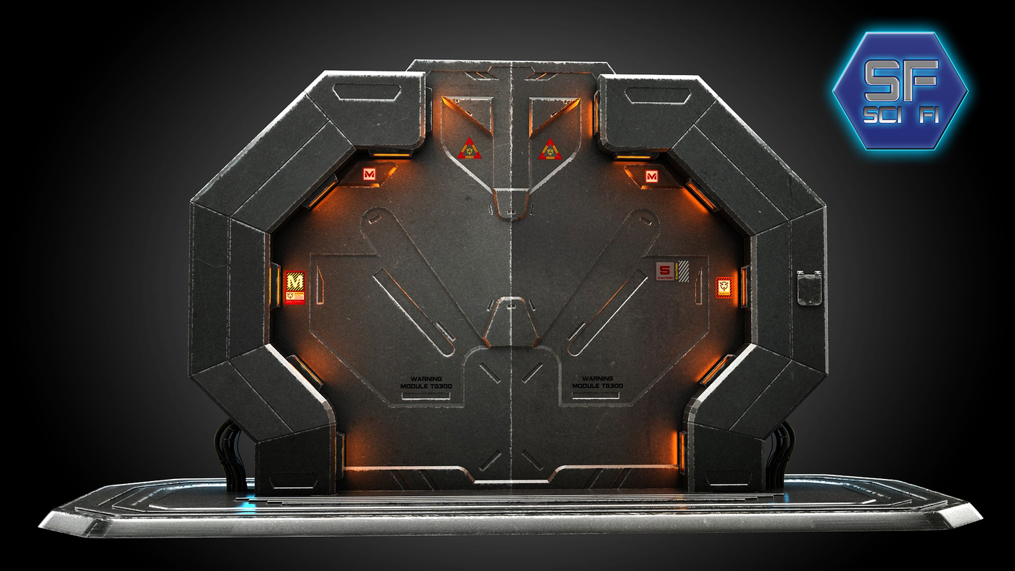sci fi gate 3d obj