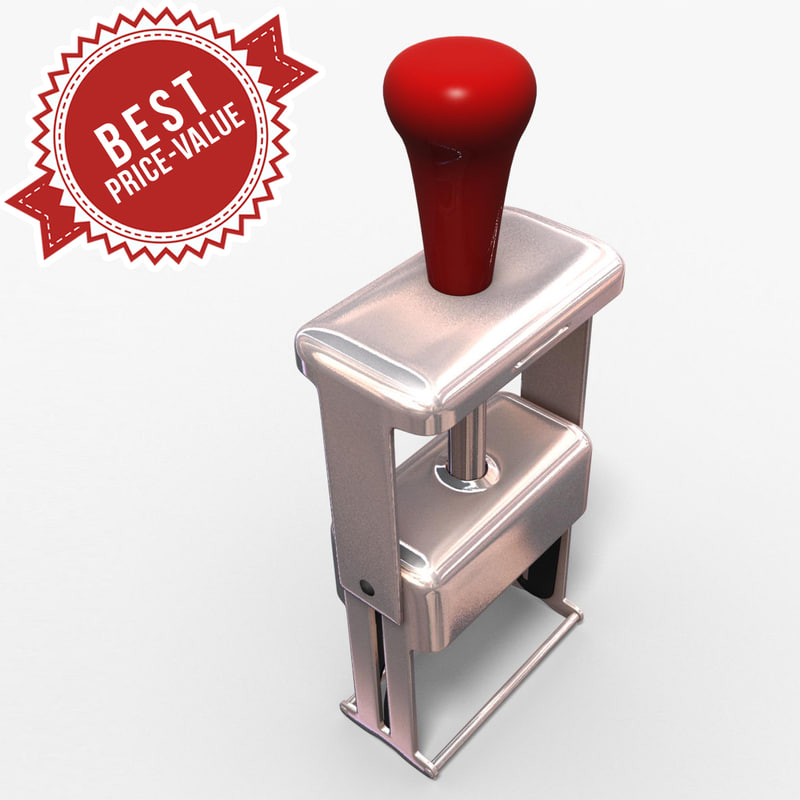 3d model rubber stamp square