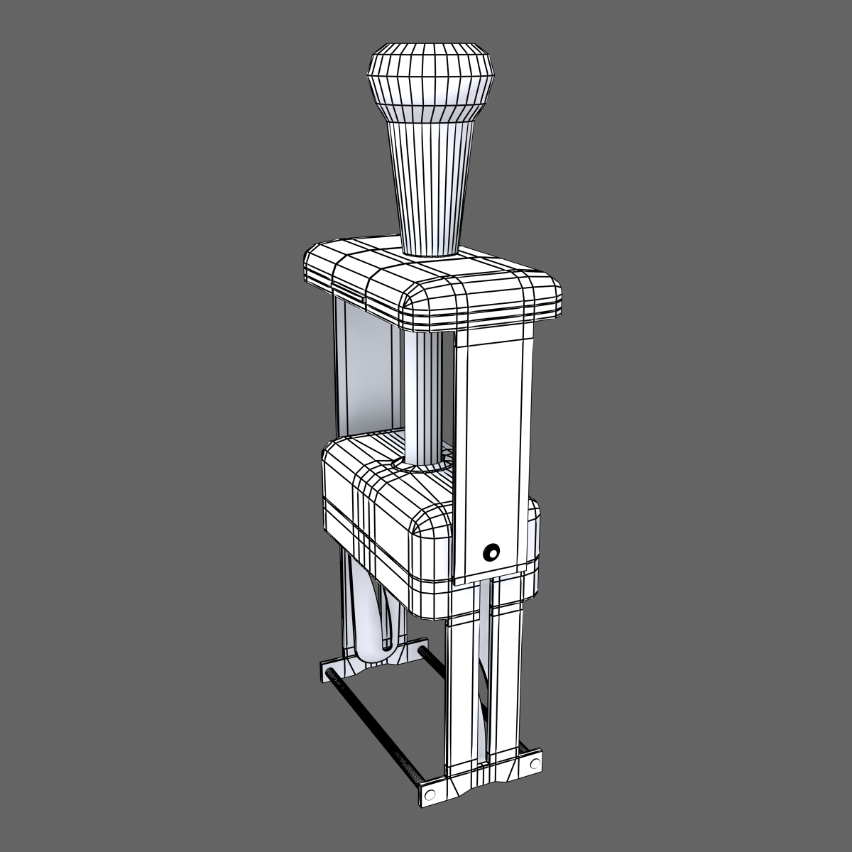 3d model rubber stamp square