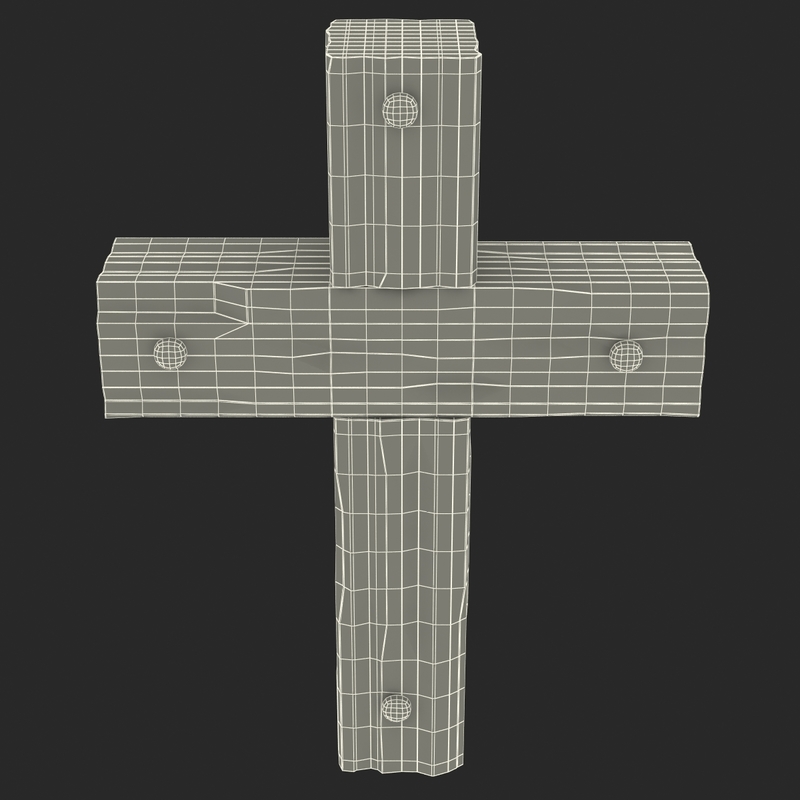 wooden cross weathered 3d max