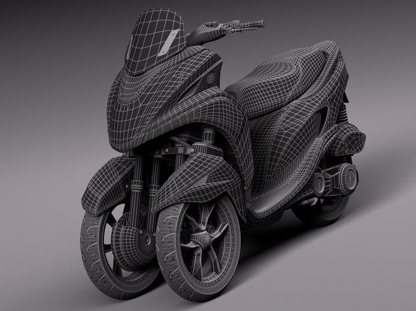 3d model 2015 scooter yamaha