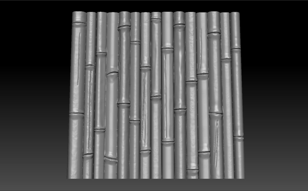 maya bamboo cnc bas-relief