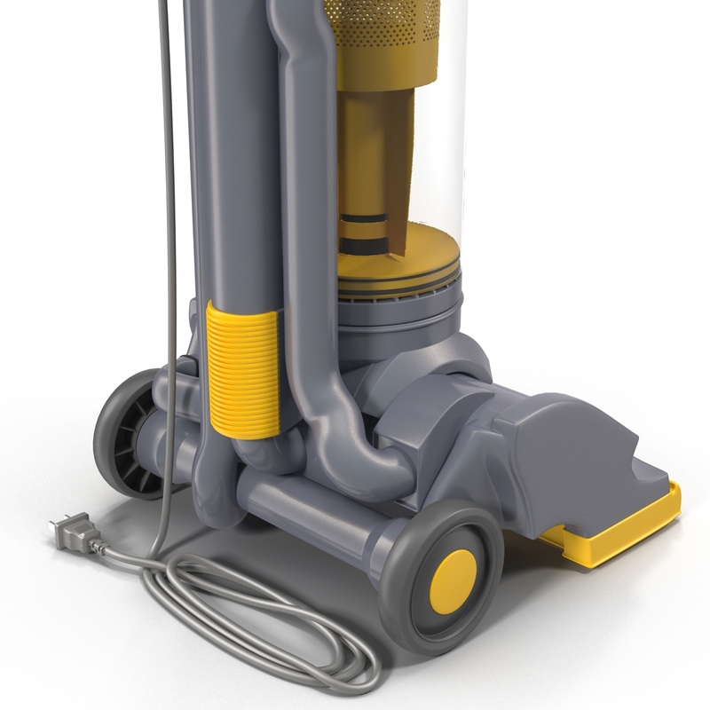 stand vacuum cleaner yellow 3d c4d