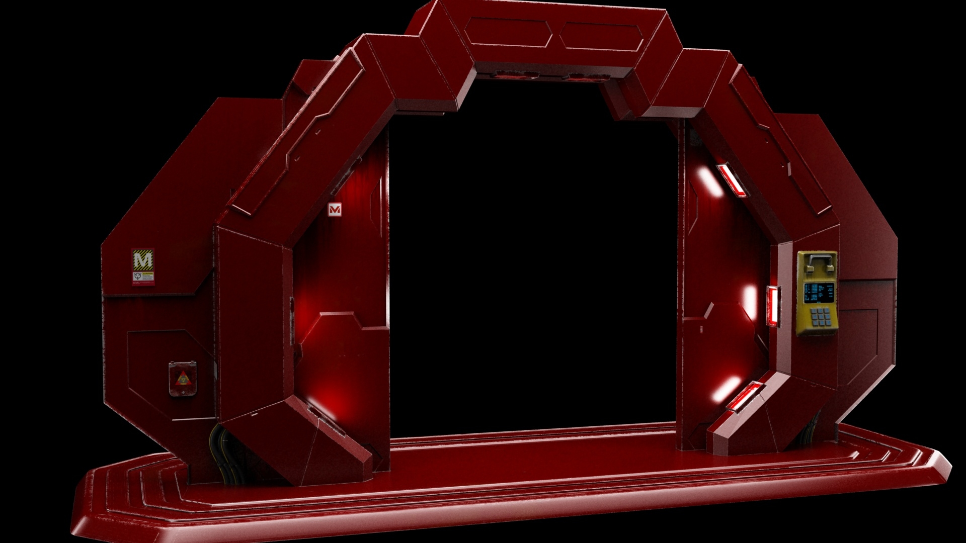 3d sci fi gate