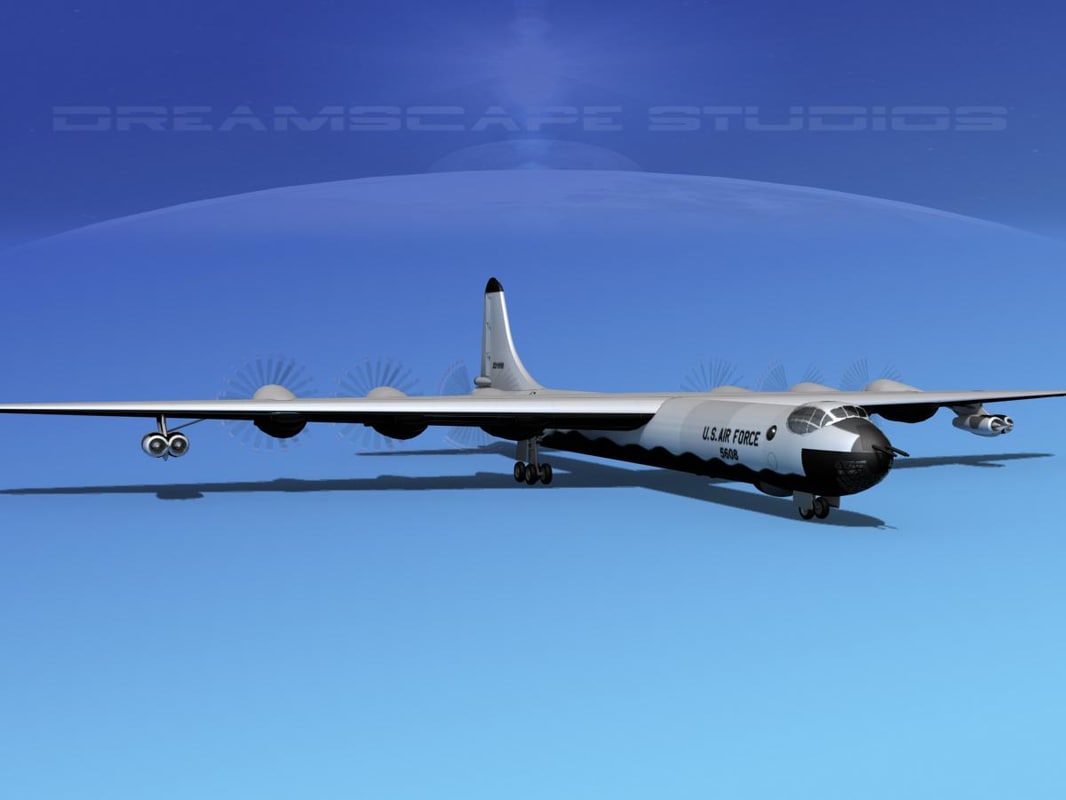 yb-60 convair b-36 peacemaker 3d model