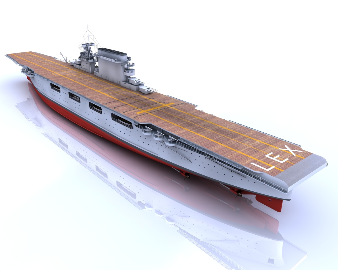 uss lexington cv-2 c4d