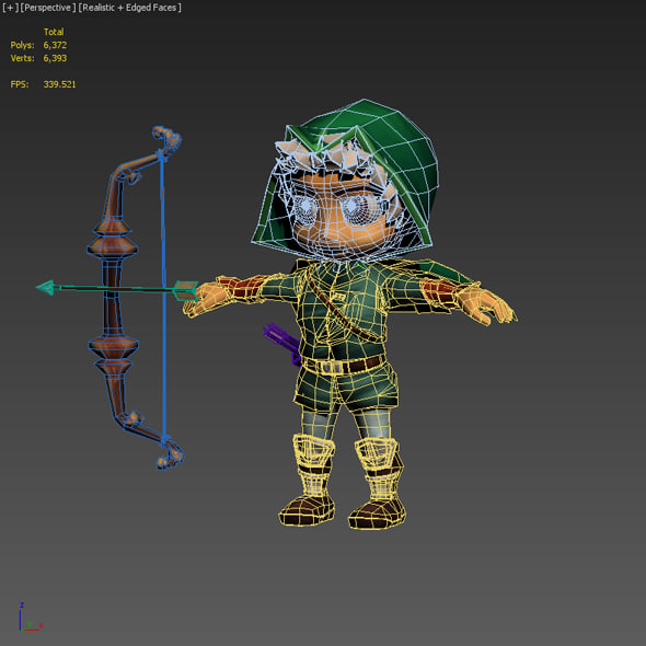 max archer cartoon rigged