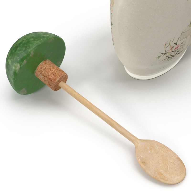 chinese snuff bottle spoon 3d model