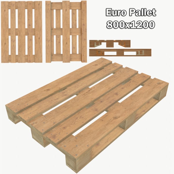 Europalette Typ 1 Niedrig Poly 3D-Modell - TurboSquid 901225