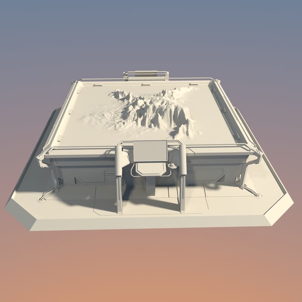 futuristic table 3d model