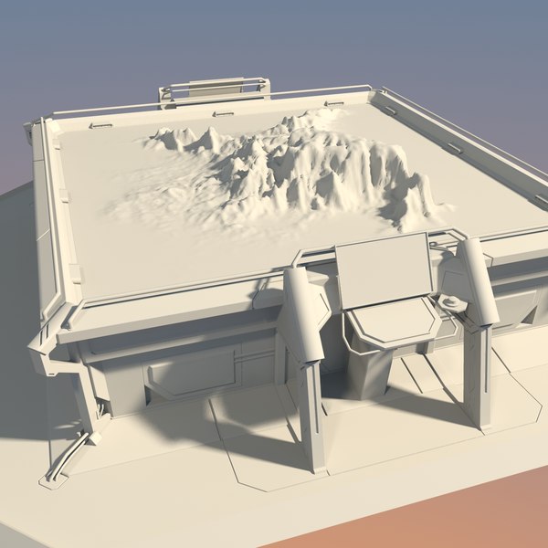 futuristic table 3d model