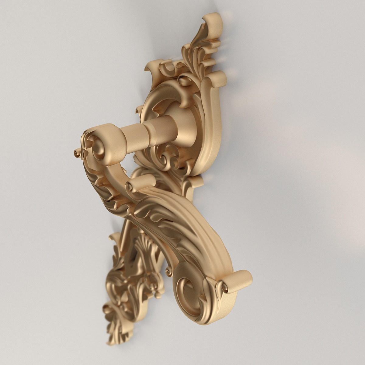 3d model of classic door handles