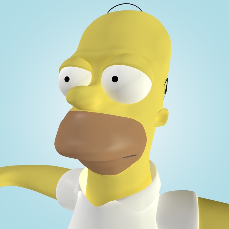 3d homer simpson cartoon animation