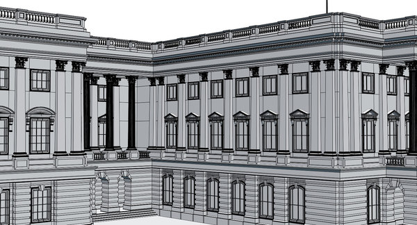 united states capitol building 3d max