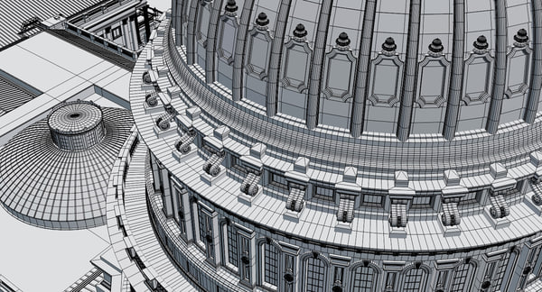united states capitol building 3d max