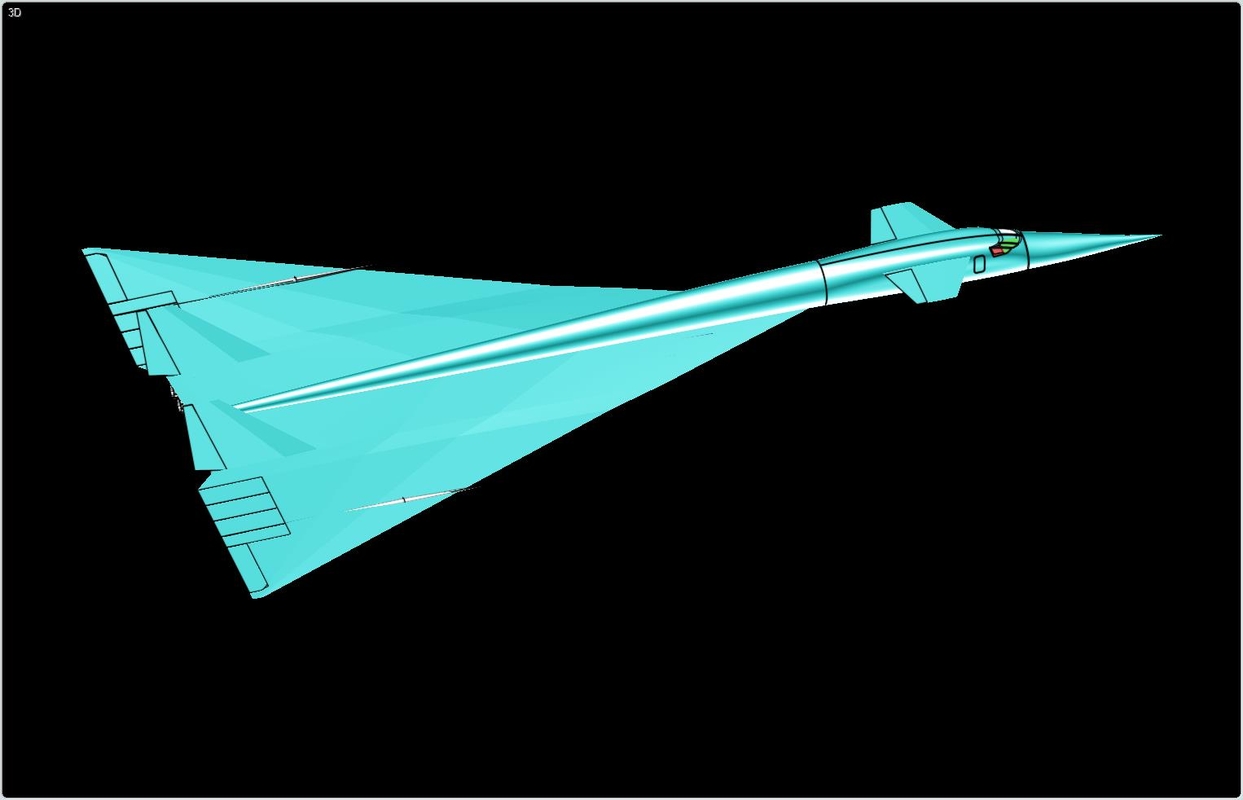 3d xb-70 valkyrie aircraft solid model