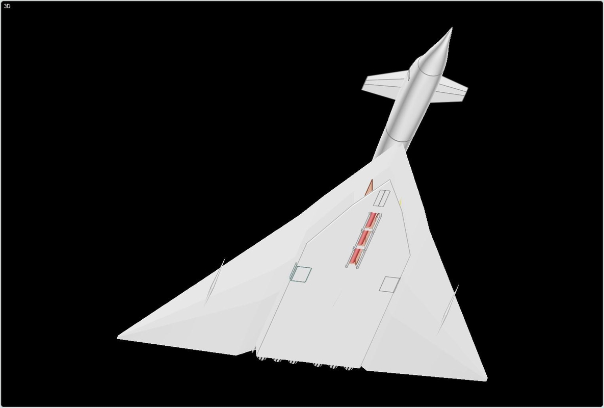 3d xb-70 valkyrie aircraft solid model