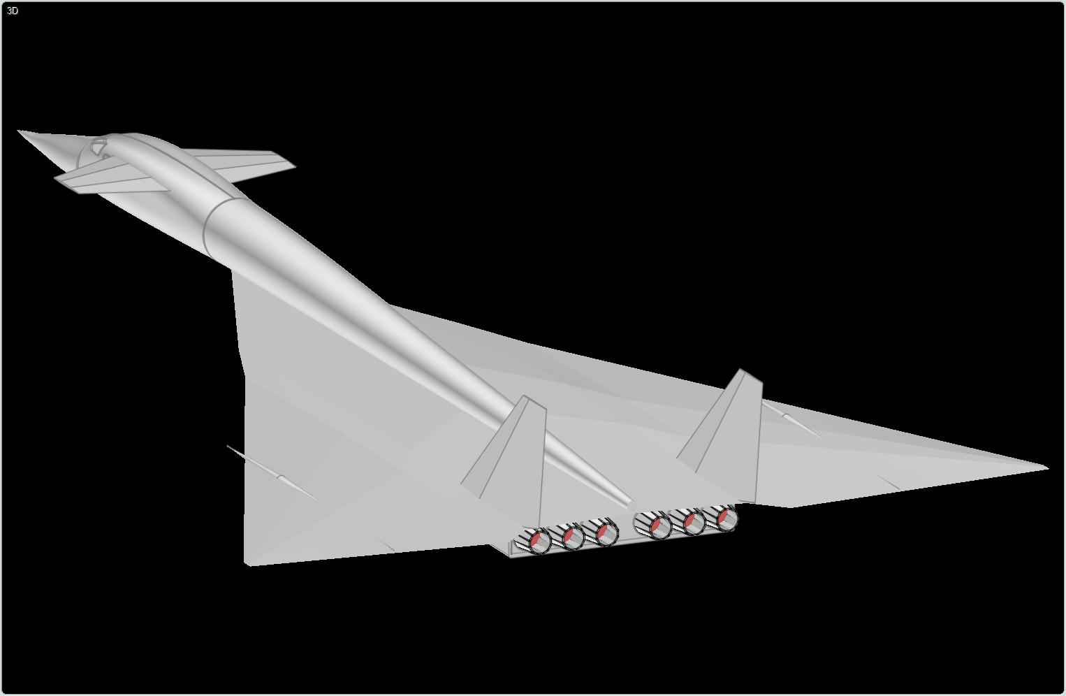 3d xb-70 valkyrie aircraft solid model
