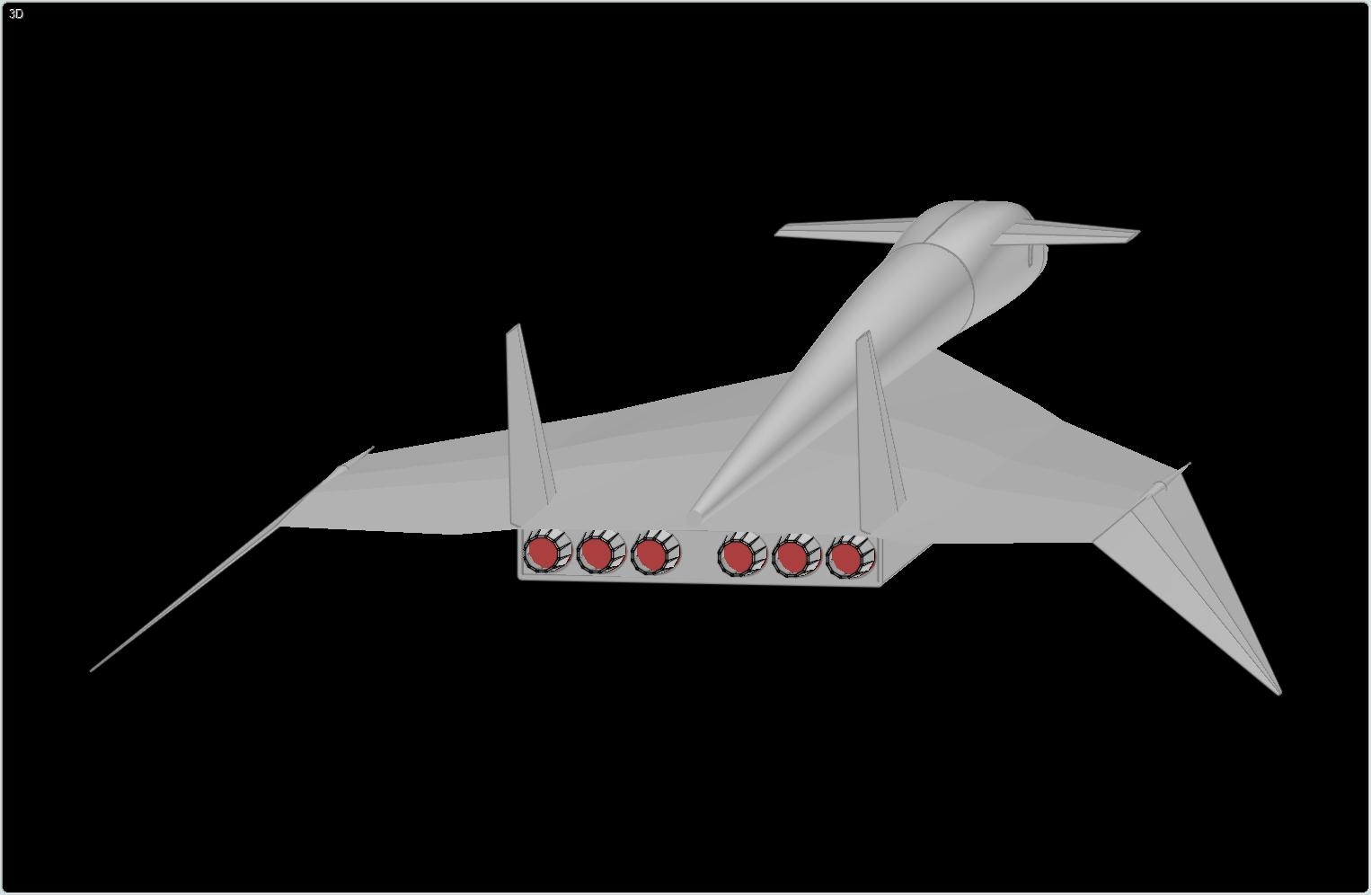 3d xb-70 valkyrie aircraft solid model