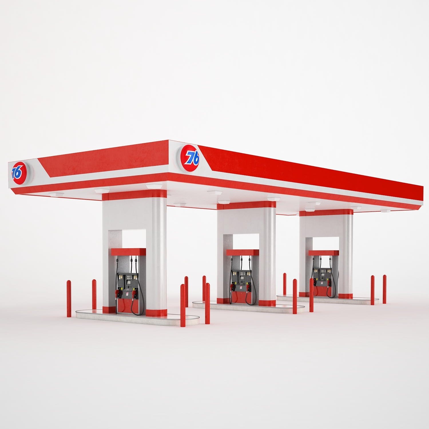 gas station 3d model
