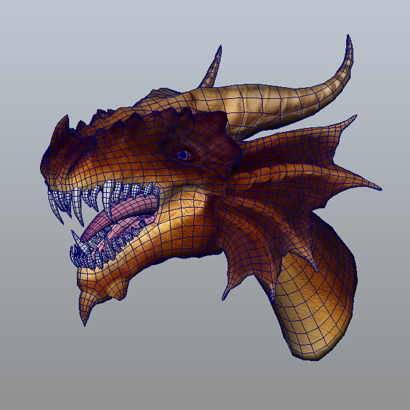3d dragon head