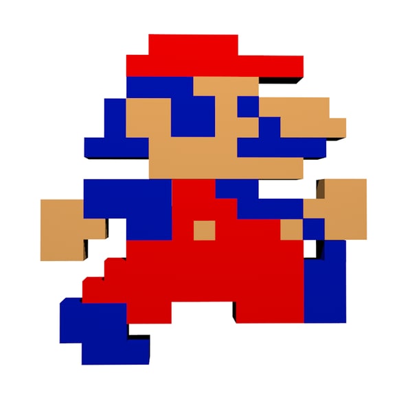 Mario Sprite - 8 bits, Jump Modelo 3D - TurboSquid 901669