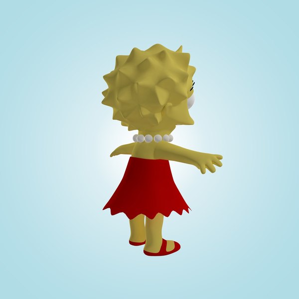 lisa simpson cartoon animation 3d 3ds