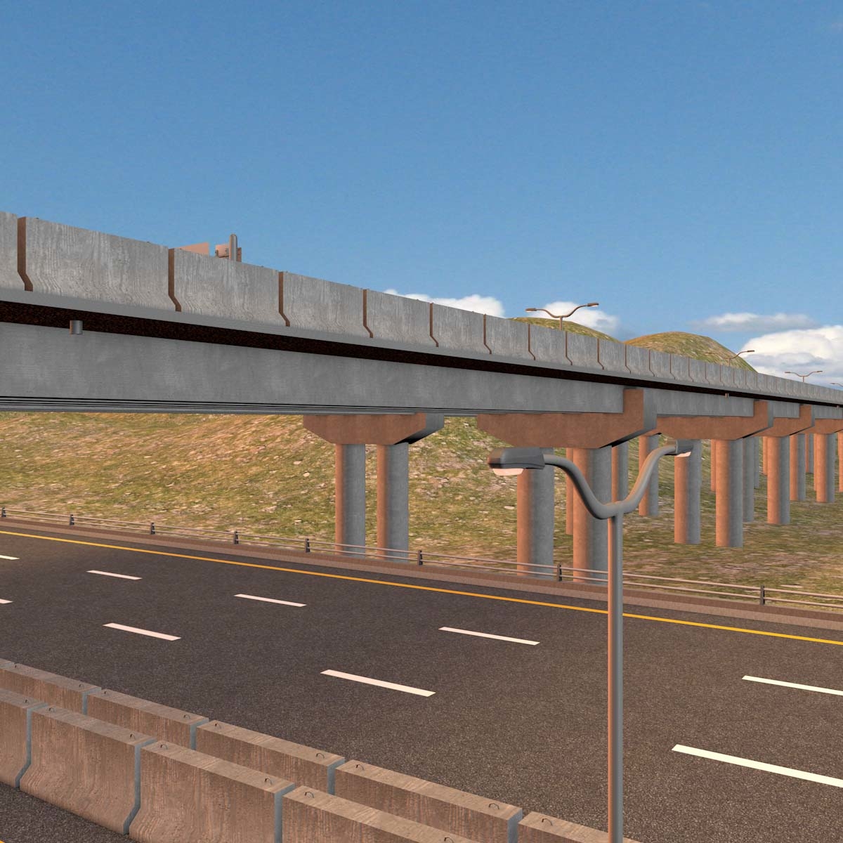 3d highway road motorway model