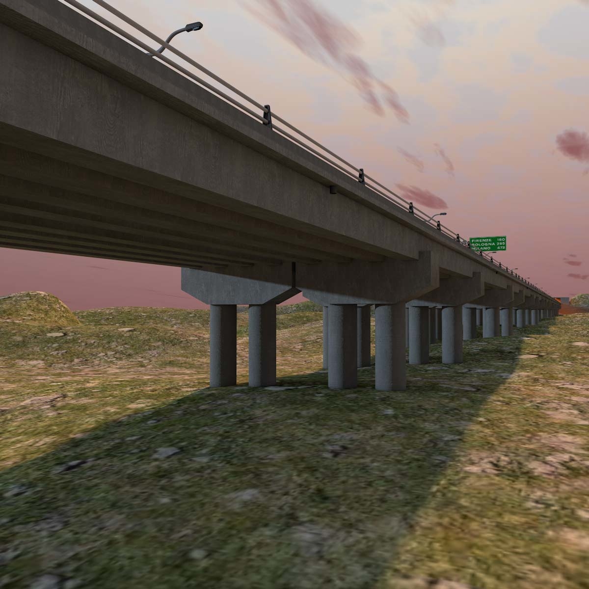 3d highway road motorway model