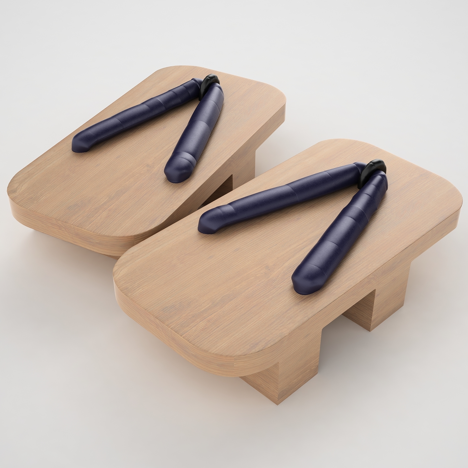 3d model geta sandals japanese