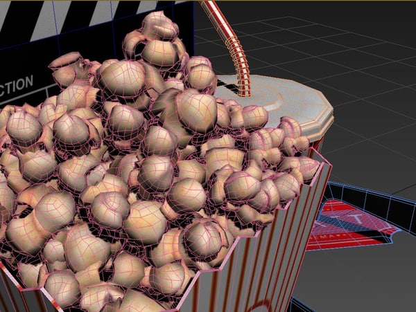 pop corn 3d model