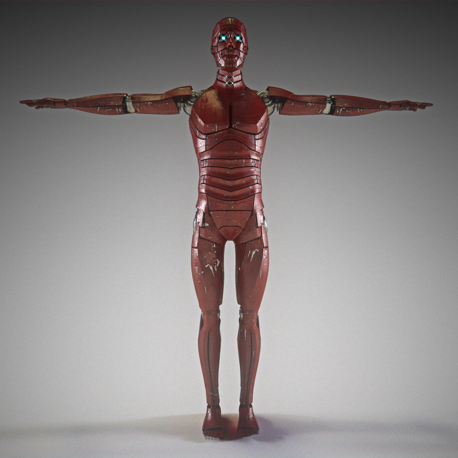 3d ged male android model