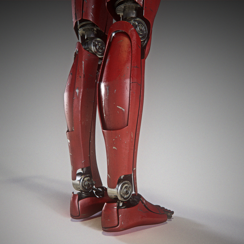 3d ged male android model