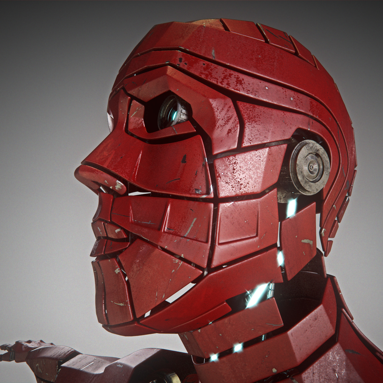 3d ged male android model