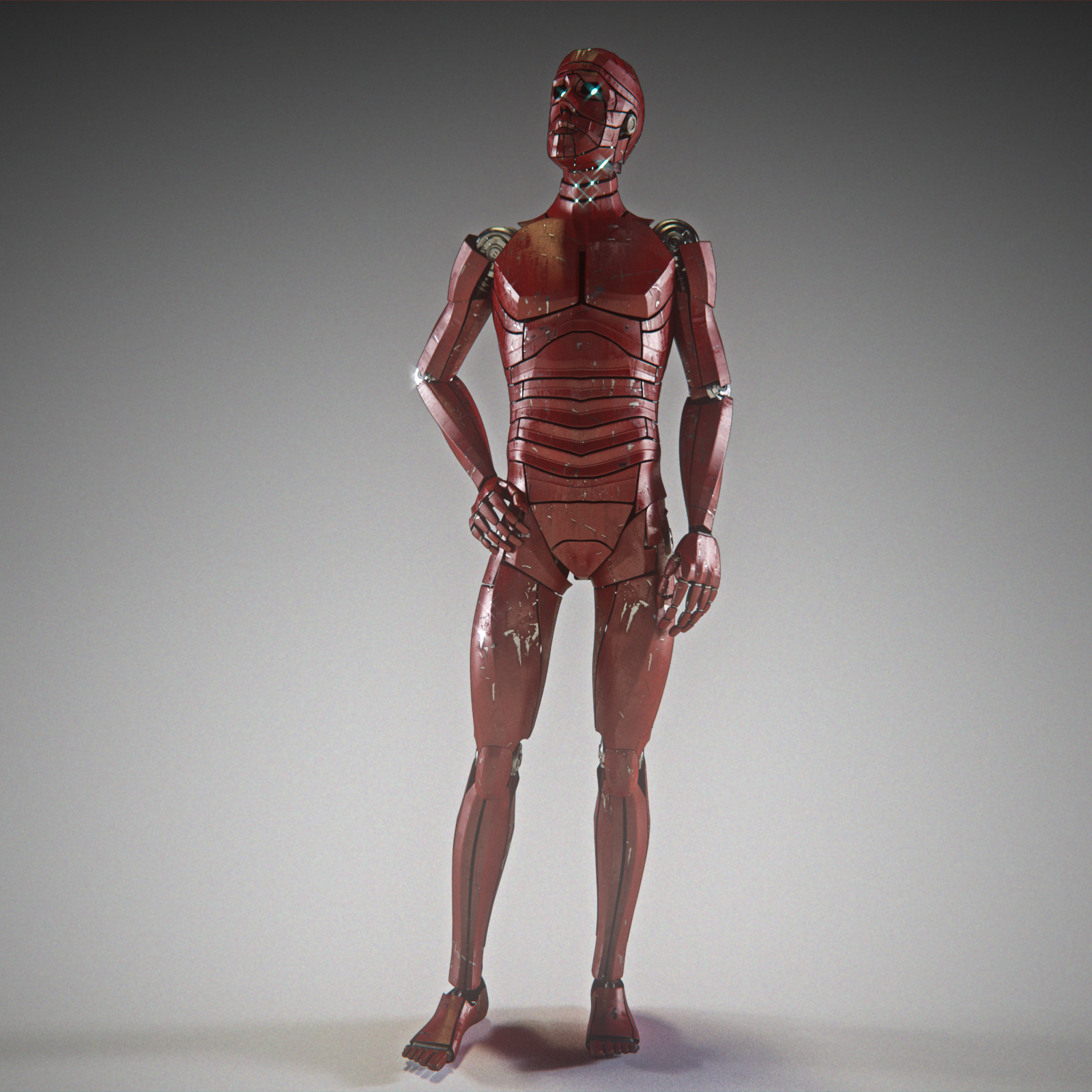 3d ged male android model