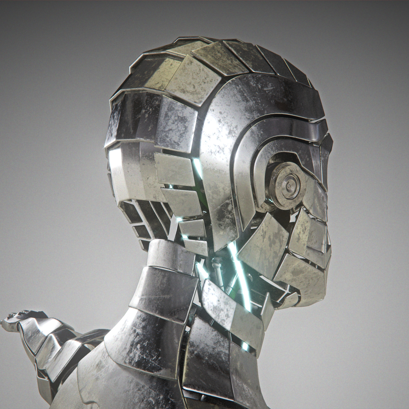 3d ged male android model