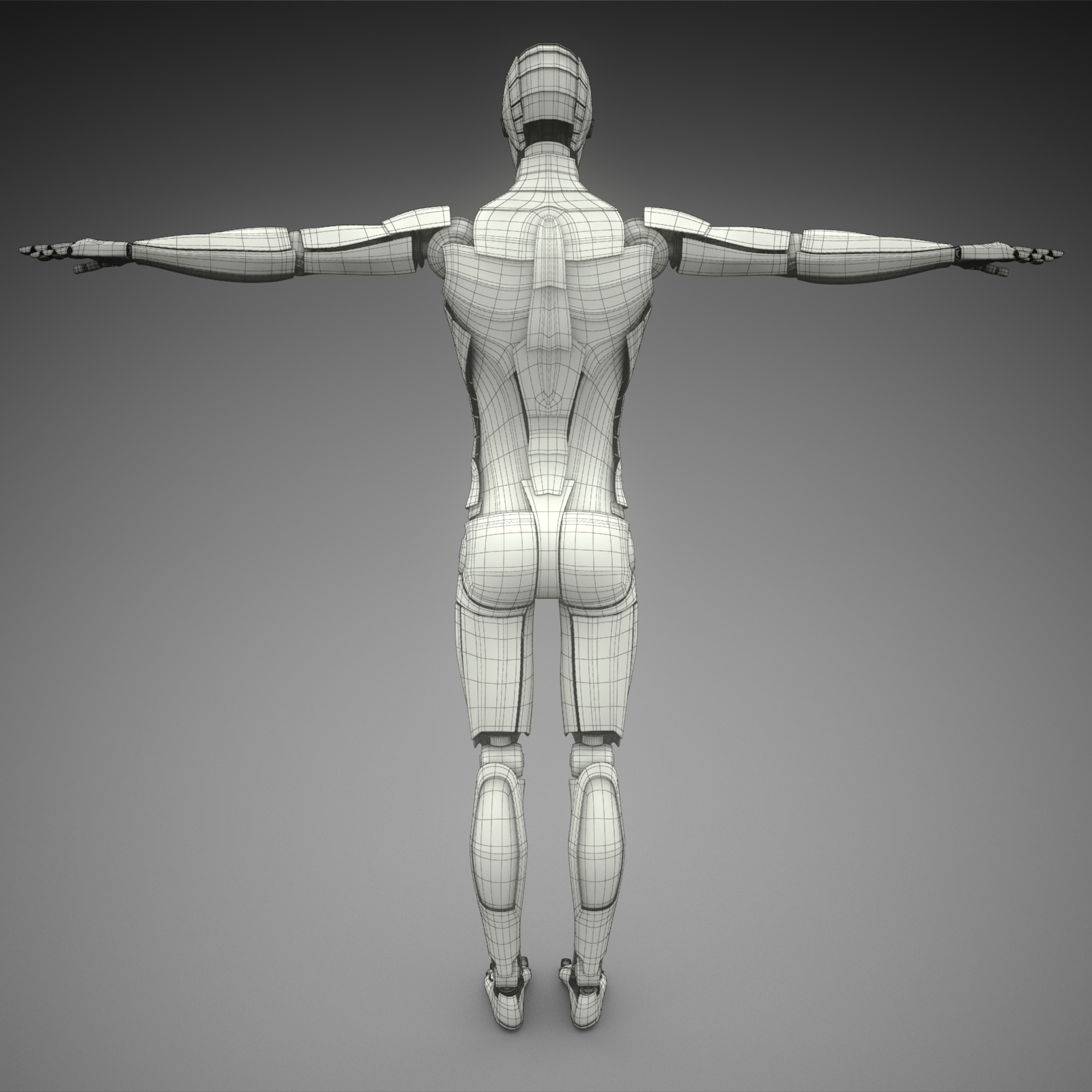 3d ged male android model