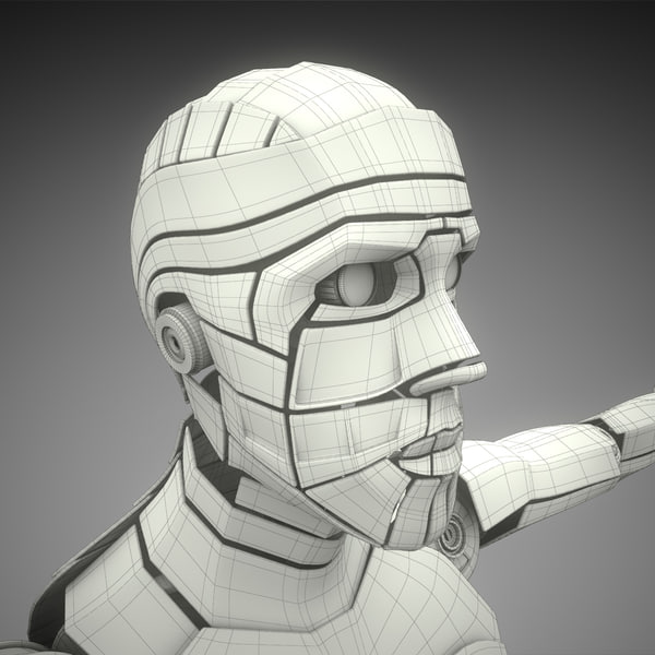 3d ged male android model