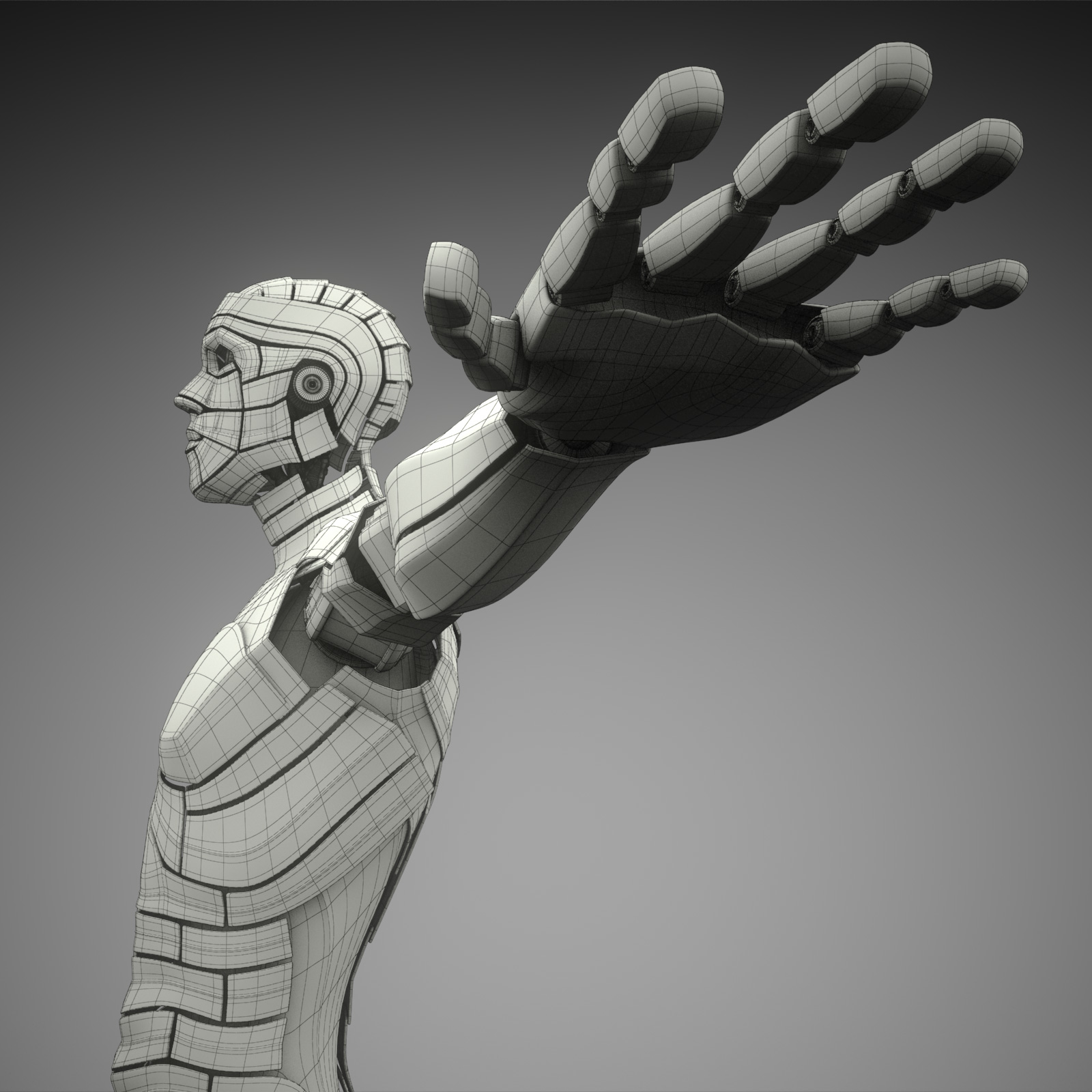 3d ged male android model