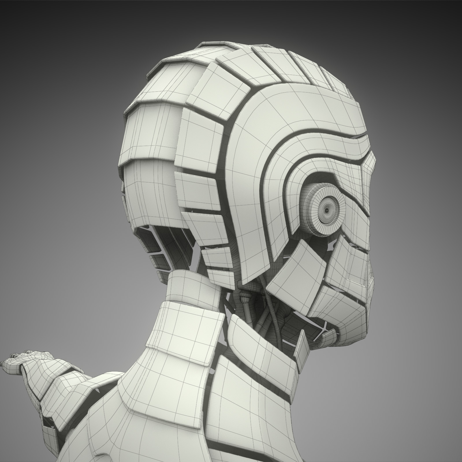 3d ged male android model