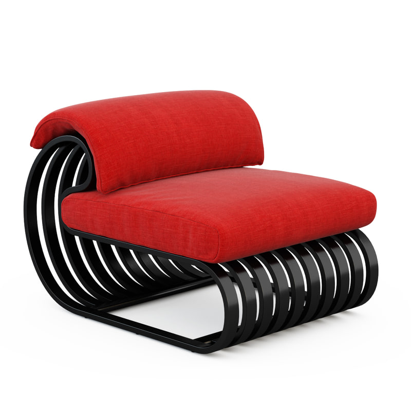 contour lounge chair 3d model