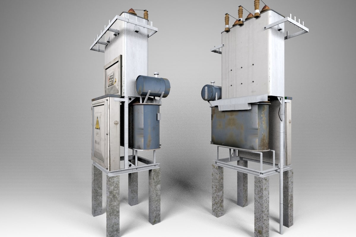 electrical transformator 3d model