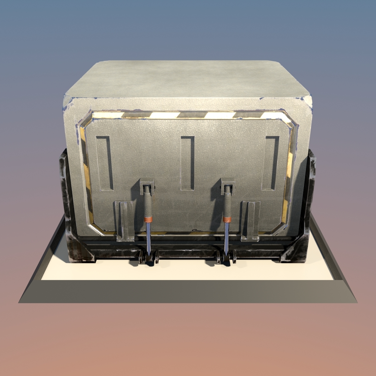 3d futuristic container