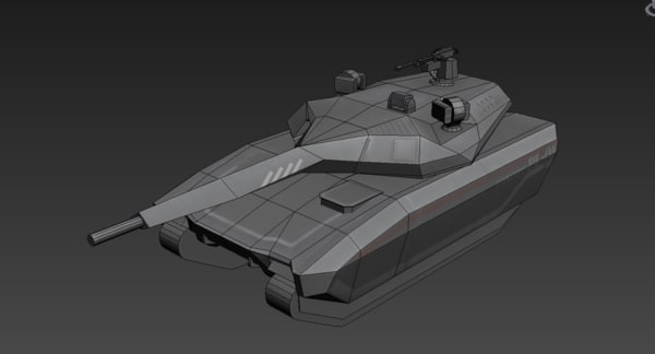 3d polish concept tank model