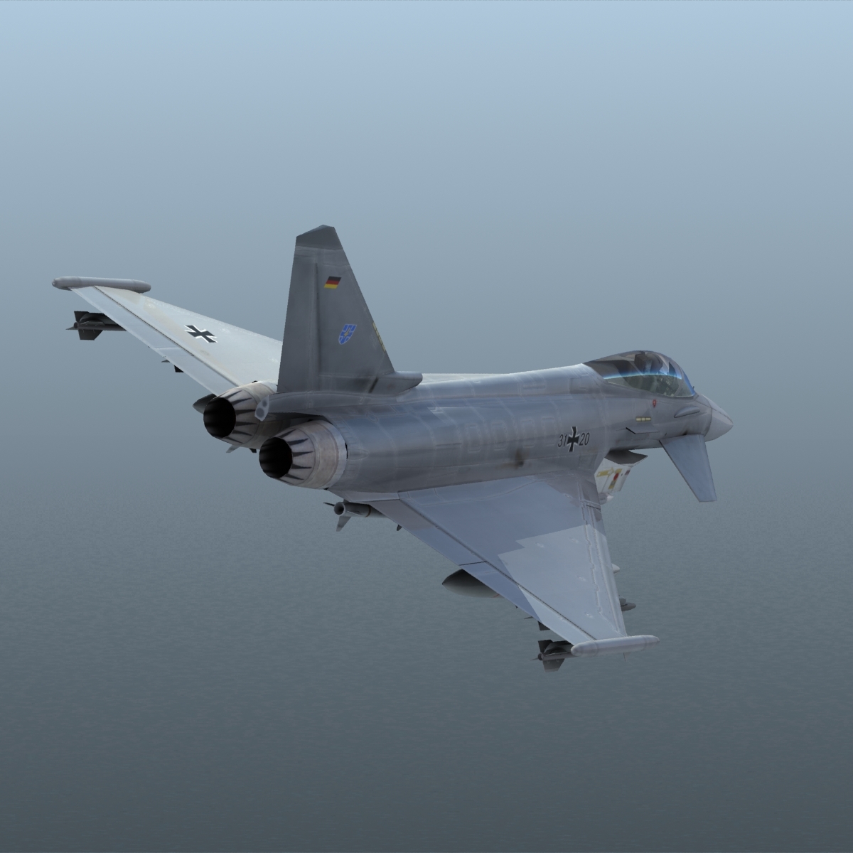 3d eurofighter 2000 german model